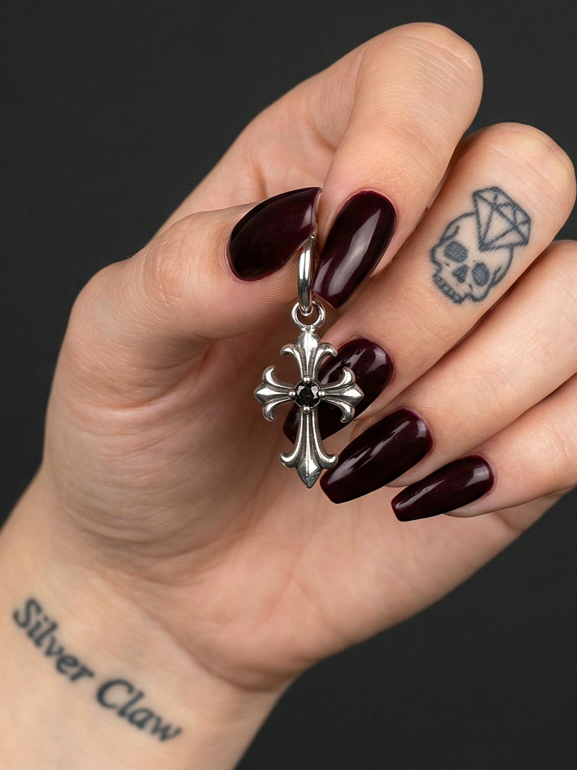 Моносерьга, фианит, искусственный камень