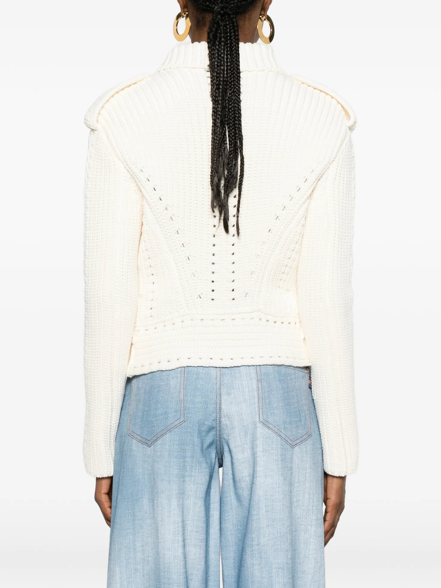 Куртка Ermanno Scervino Zip-up belted jacket, размер 38, разноцветный — фото 1