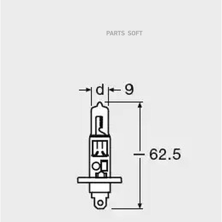 Лампа галогенная H1 12V 55W "OSRAM" Super (+30% света) OSRAM 64150SUP | цена за 1 шт