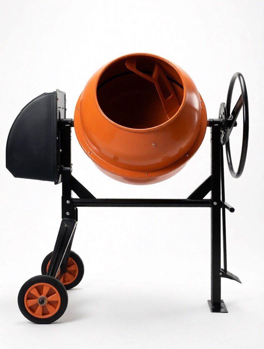 Бетономешалка Master БМ-205ТП, электрическая, гравитационный принцип, 205 л