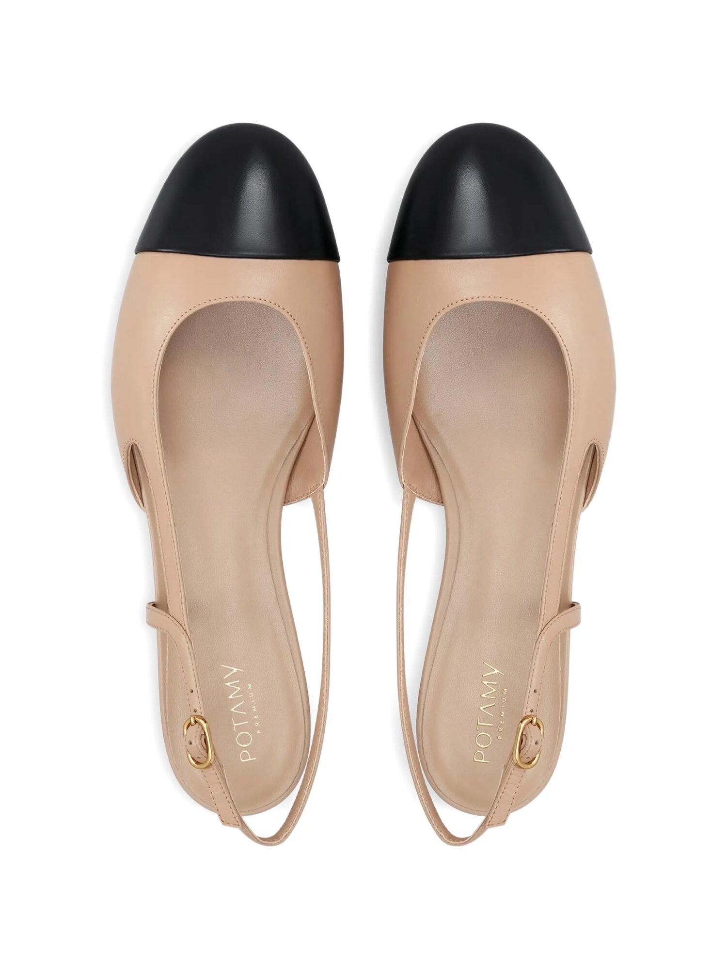 Балетки POTAMY Two-tone slingback ballet flats, размер 35 — фото 1