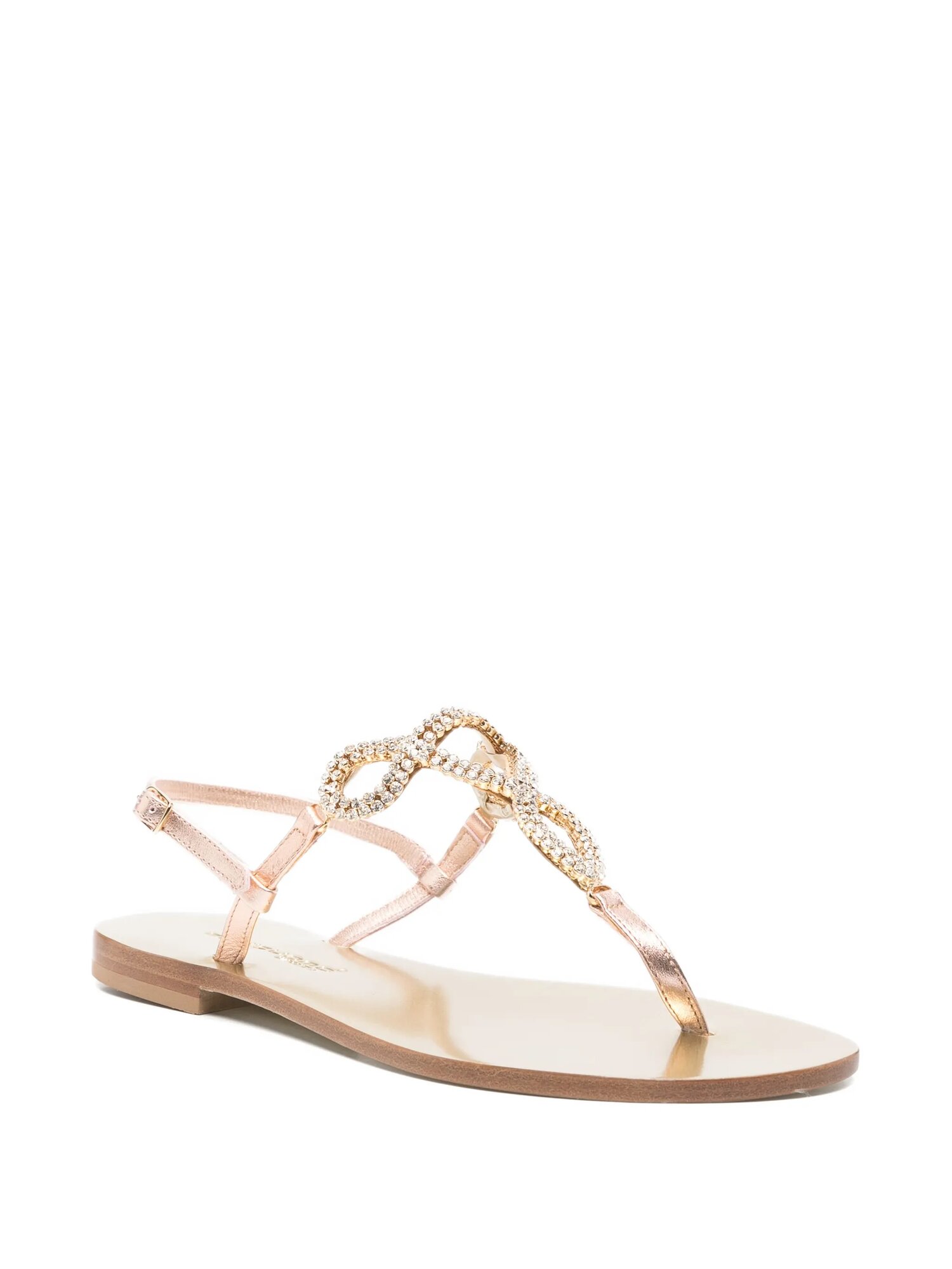 Босоножки eddicuomo Glass-embellished sandals, размер 41, розовый — фото 1