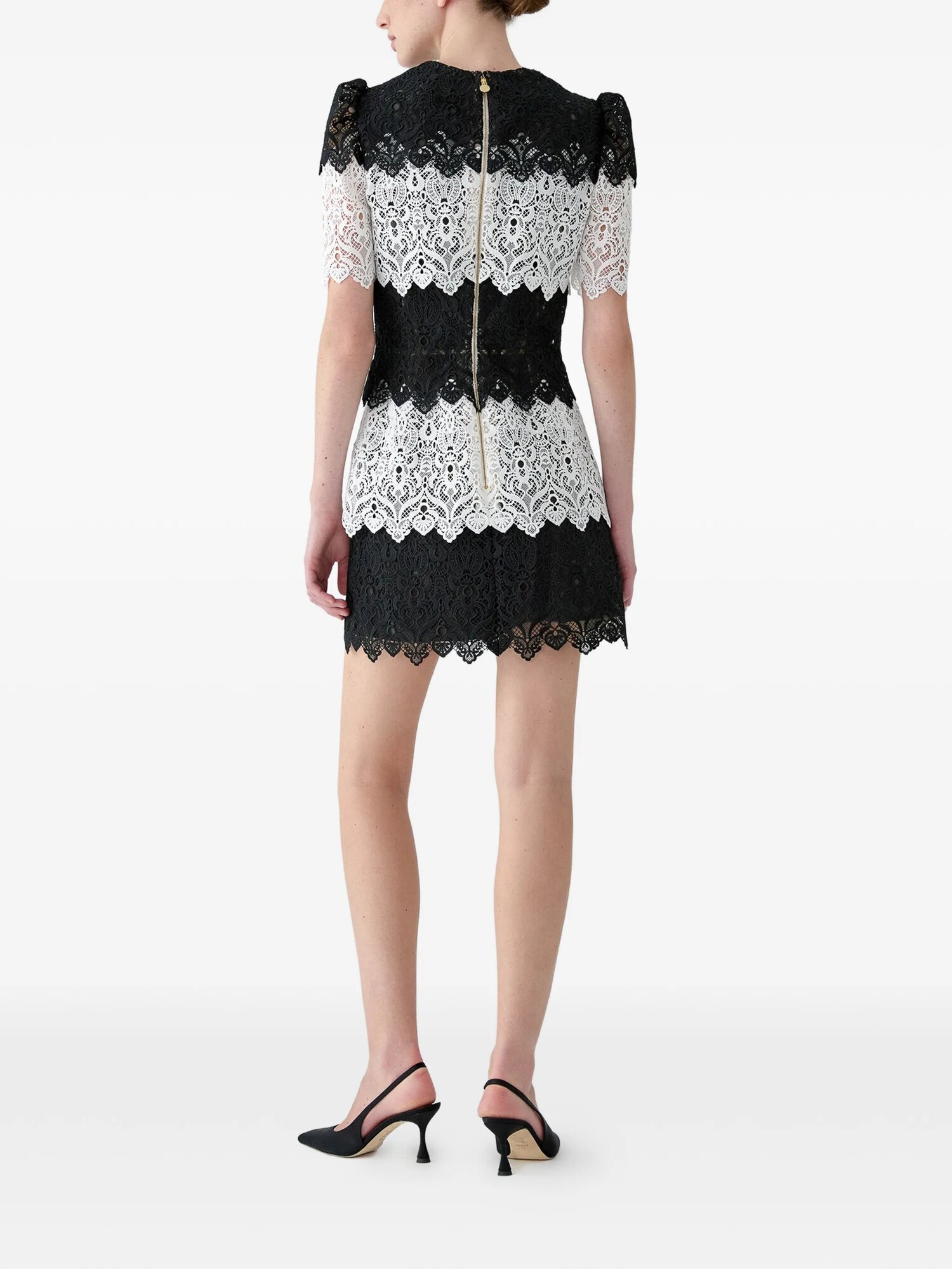 Платье CAROLINA HERRERA Lace-trim mini dress, размер 4 — фото 1