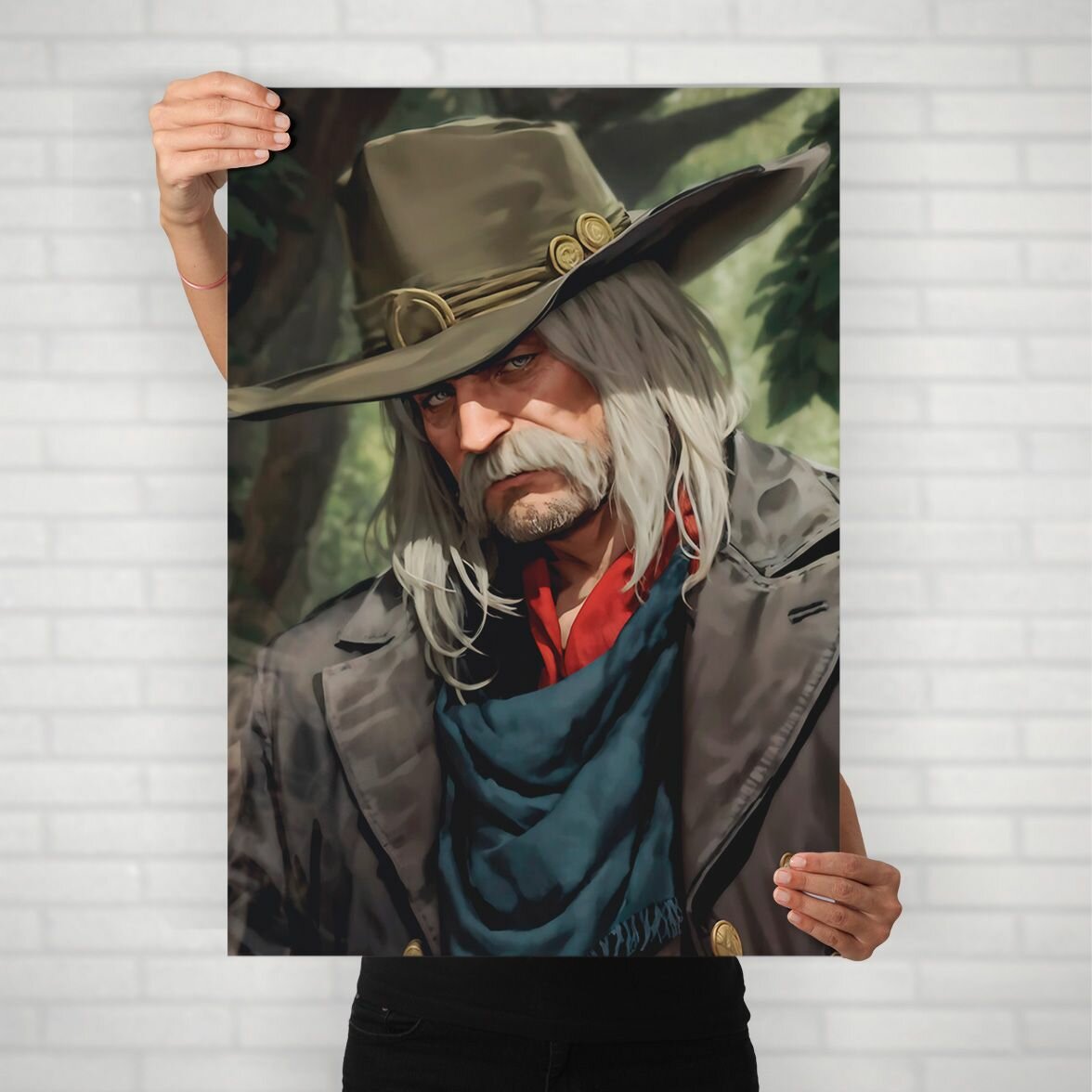 Плакат на стену для интерьера Red Dead Redemption 2 (Мика Белл 5) - Постер по игре формата А1 (60x84 см)