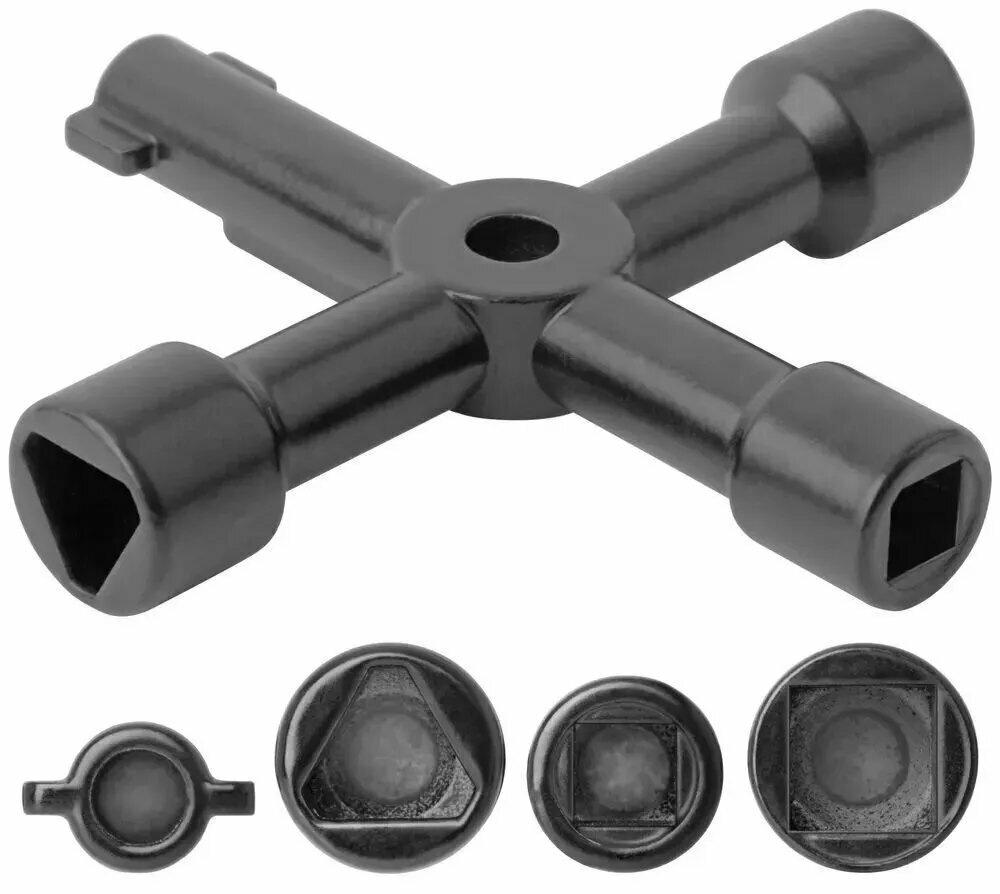 Ключ универсальный для электрошкафов, электрощитков ключ трехгранный, четырехгранный