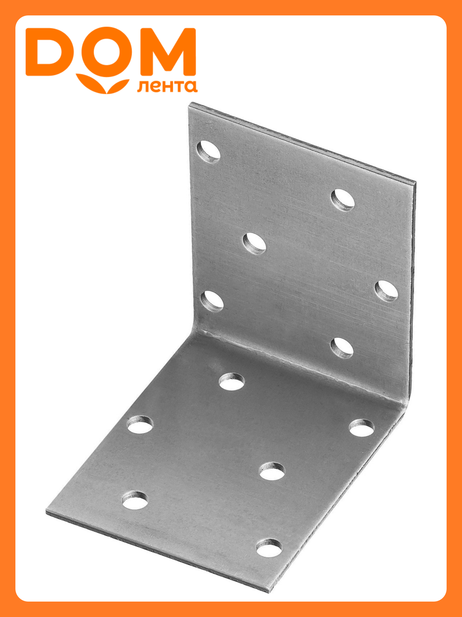 Уголок крепежный Tech-KREP kur, равносторонний, для дерева, серебристый, 60x10x2 мм