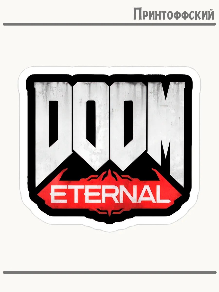 Термонаклейка для одежды и аксессуаров DTF-печать doom eternal дум