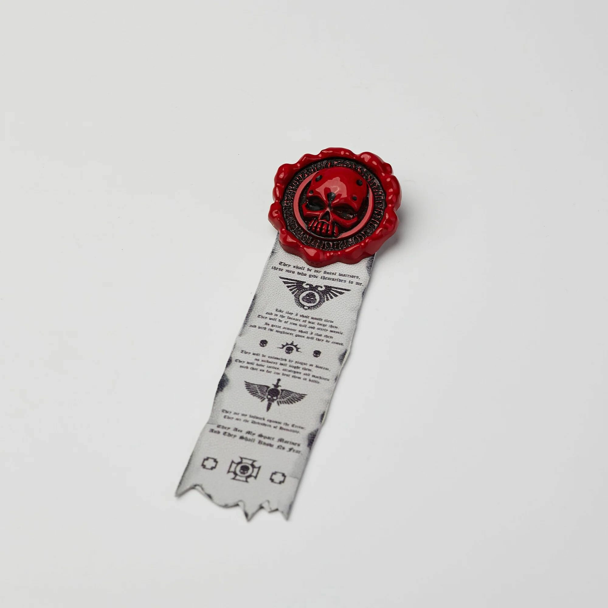 Печать чистоты Warhammer 40K «Череп» — значок-печать Index Astartes для оружия, брони и транспорта, с пергаментом