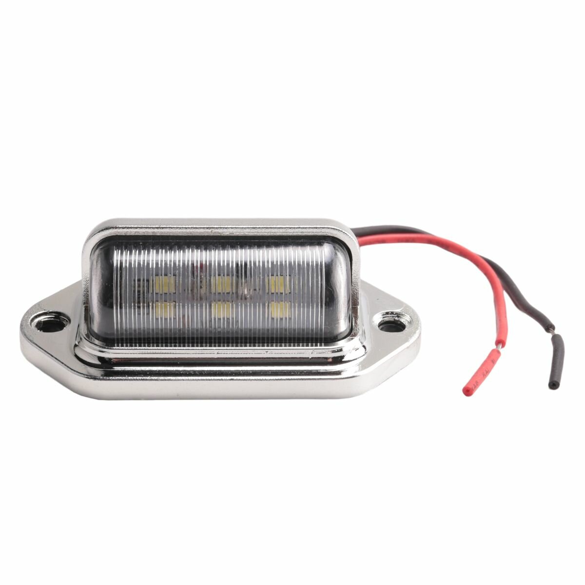 Светодиодная подсветка номерного знака 12-24 В, 6 LED белый, с винтами, для прицепа, грузовика и автодома, ABS
