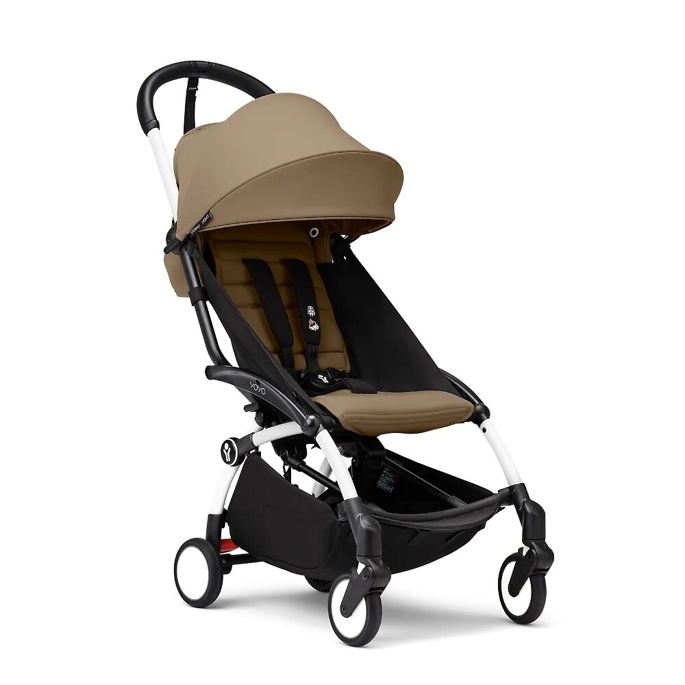 Прогулочная коляска Stokke YOYO 3 White 6+, цвет Toffee (Кофейный), артикул производителя 646001 / 646408