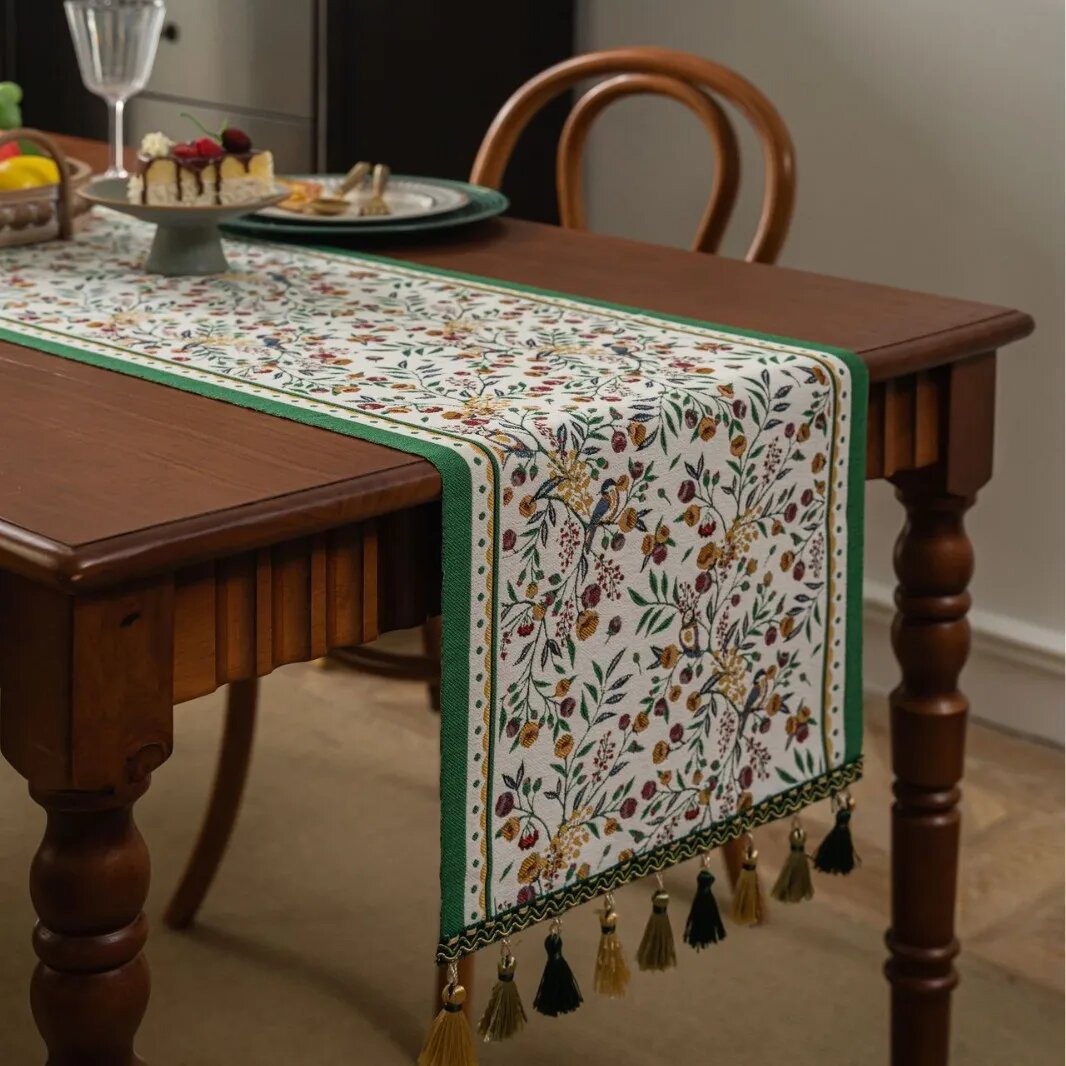 Дорожка на стол Green Foral 35x160 см