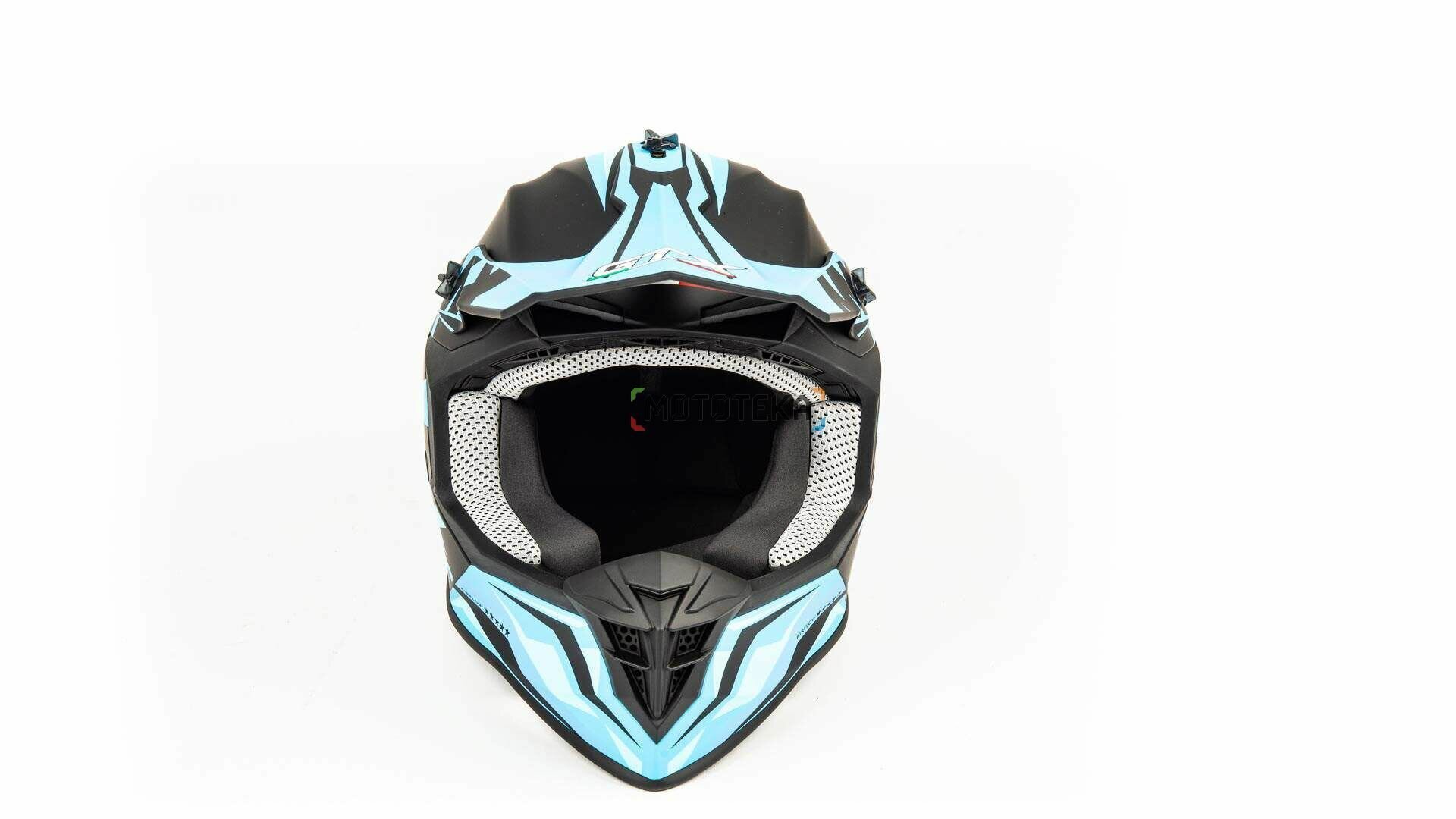 Шлем мото кроссовый GTX 633 (M) 4 BLACK/BLUE