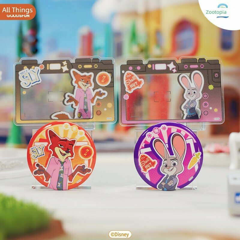 Акриловая закладка-подвеска по мотивам фильма Disney Zootopia 2, серия Blind Box, Ник, Джуди, Снейк, 1981 [Случайный