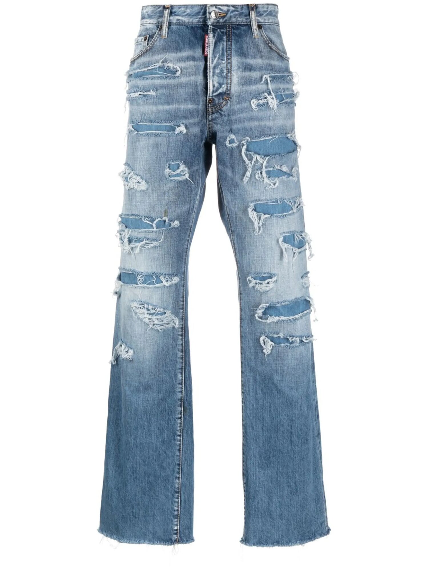 Джинсы Distressed straight-leg jeans 