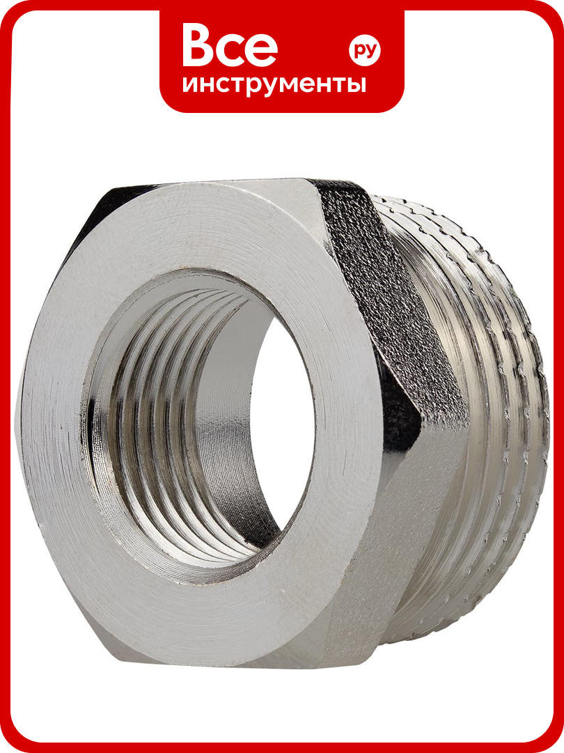 Футорка MPF переходник 3/4" х 3/8" н/в ИС.072748 из никелированной латуни для бытового применения