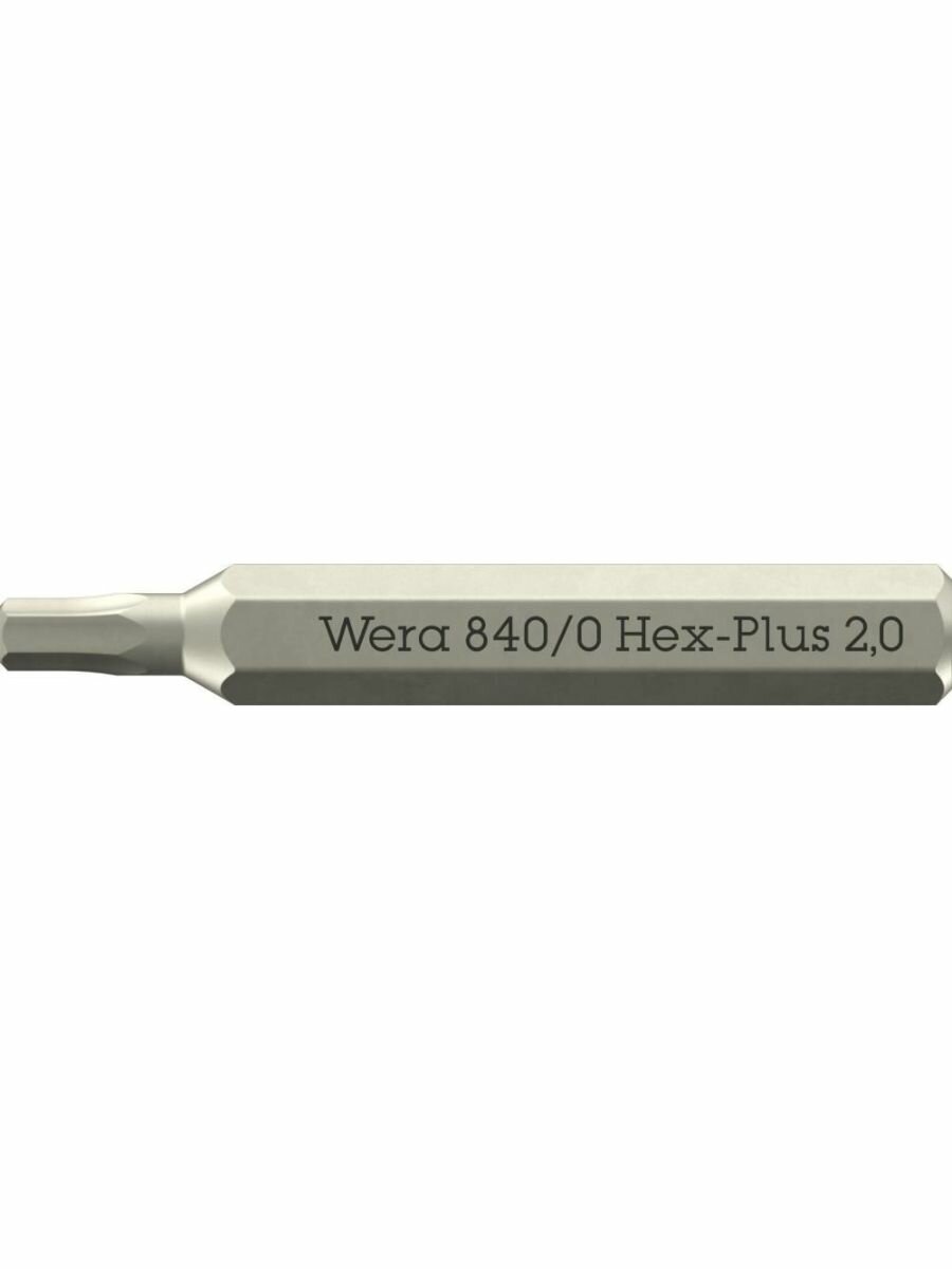 Бита с внешним шестигранником Micro Hex-Plus, HEX 2.0 мм x 30 мм, хвостовик шестигранный 5/32" C4.0 (4 мм)