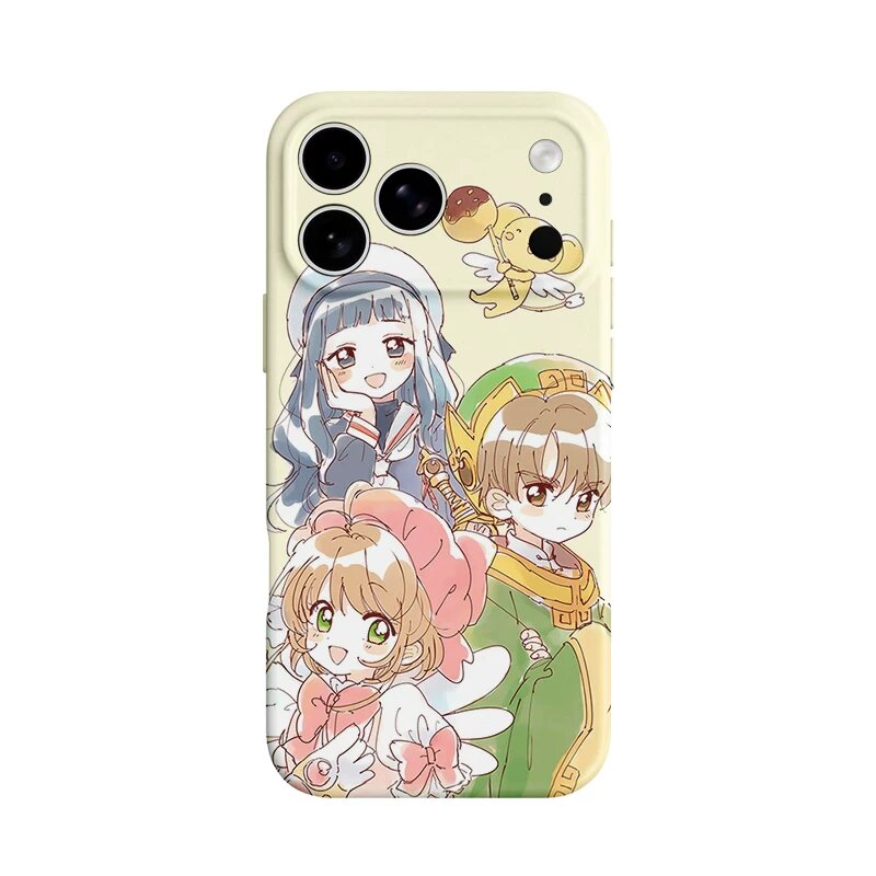 Чехол для iPhone 17 с аниме-персонажем Золотая Сакура, полная защита, точные отверстия, мягкий ТПУ