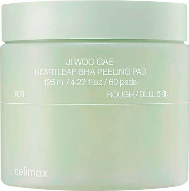 Celimax Отшелушивающие тонер-пэды с BHA-кислотами 60 шт. Ji Woo Gae Heartleaf BHA Peelind Pad 60 50ml