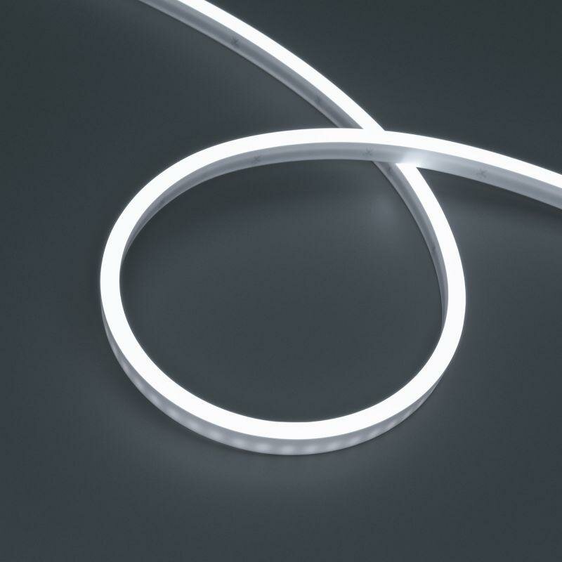 Лента светодиодная WAVE-SIDE-PU-A120-06x12mm 24В White 5700К 8Вт/м IP68 wire x2 вывод боков. герметичная (уп.5м) Arlight 052422