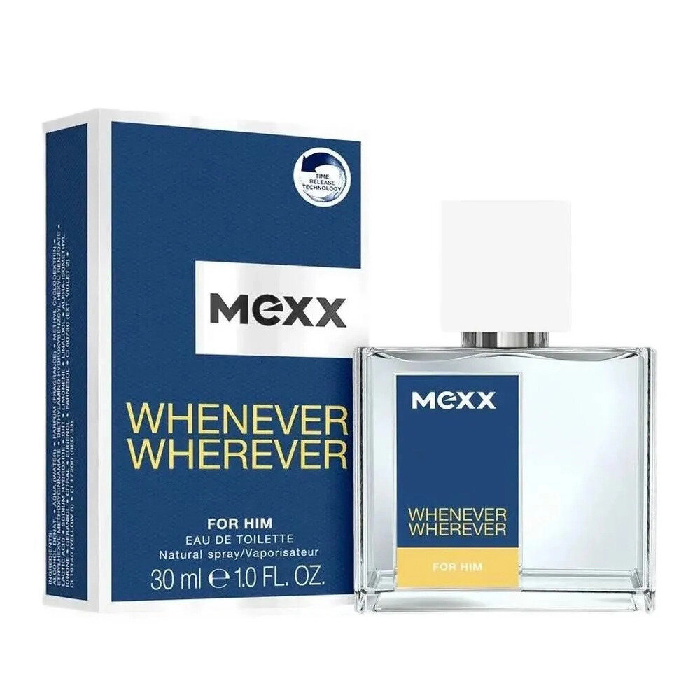 Туалетная вода Mexx Whenever Wherever For Him 30 мл / Мекс Вэнэвер Вэрэвер Фор Хим / Когда угодно и где угодно