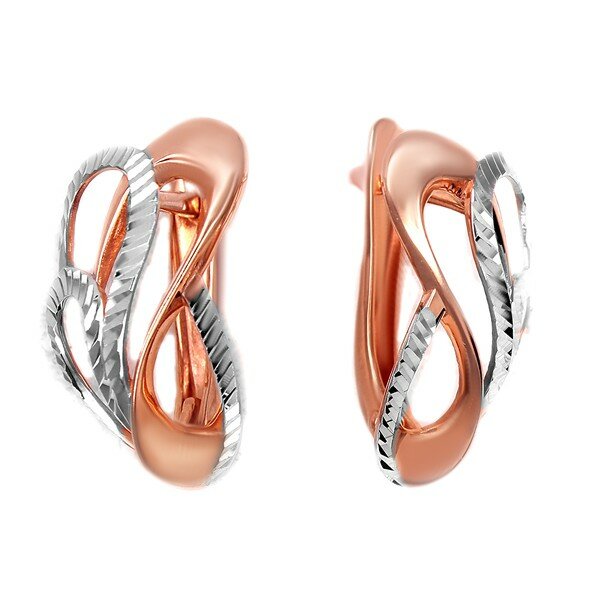 Серьги, красное золото, 585 проба