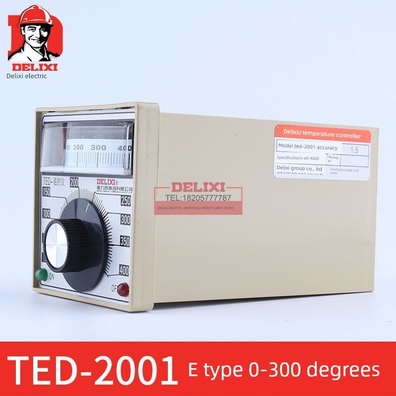 Терморегулятор Delixi TED-2001 TDA-8001, указательный тип регулировки температуры, диапазон температур 0-400 градусов.