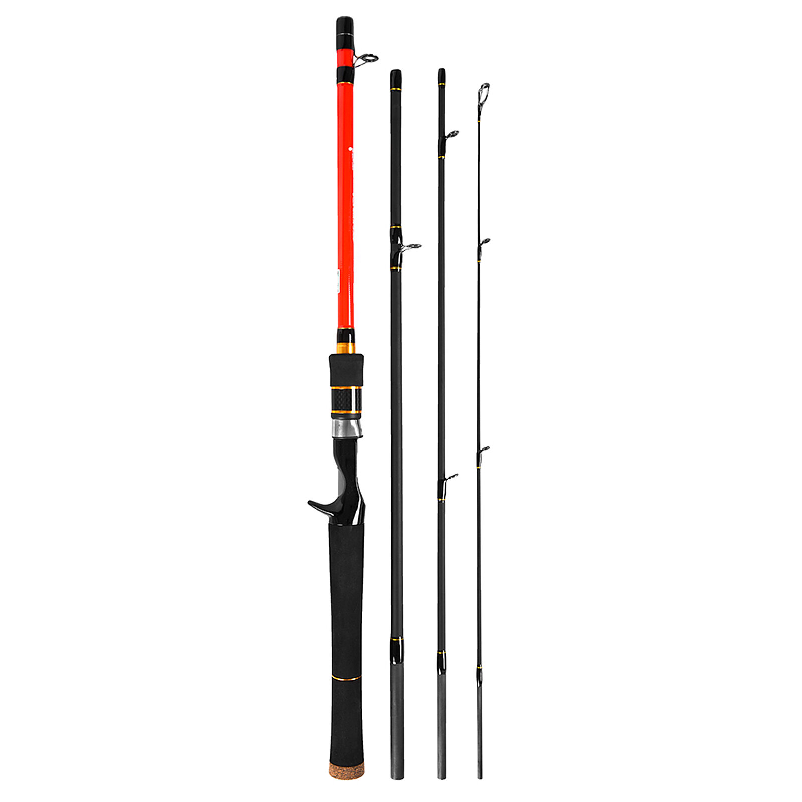 Удилище для рыбалки Spinning Casting 1.8m 1.98m 2.1m 4 секции High Carbon Fishing Tackle