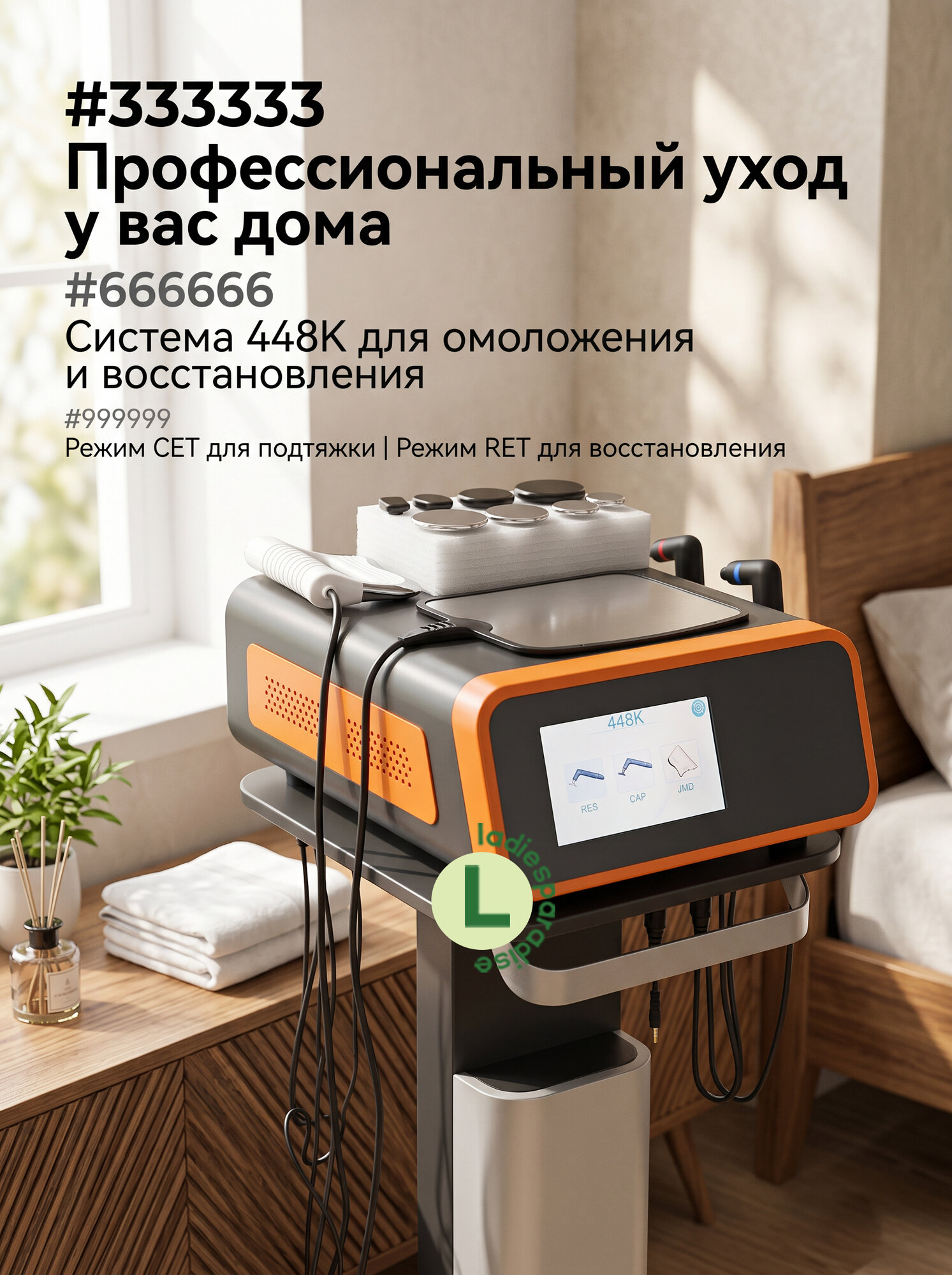 Аппарат для коррекции фигуры Indiba Ret Cet (черный) 448 кГц
