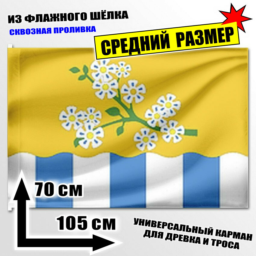 Флаг средний города Ленинск 105x70 см