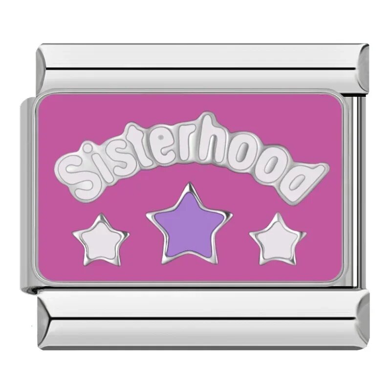 Подвеска на браслет Sisterhood, розовый, DJ731 NO 17