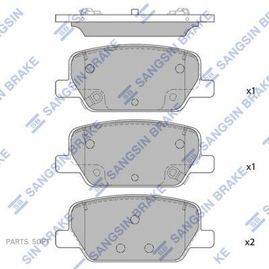 SANGSIN BRAKE SP1915SD Колодки тормозные дисковые задние SANTAFE (SEVERE DUTY) SP1915SD