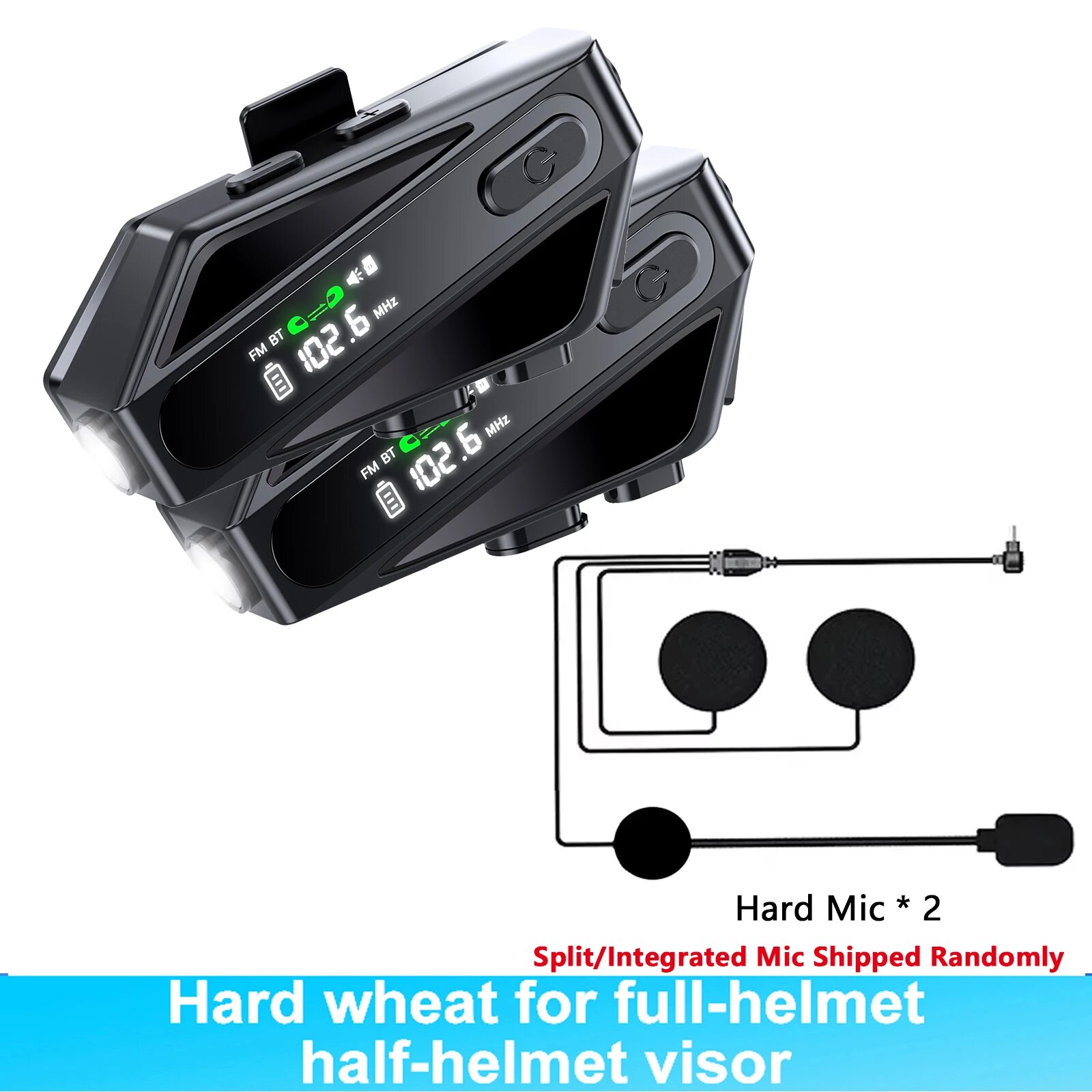 Bluetooth-гарнитура для шлема C6, 2шт Hard Mic