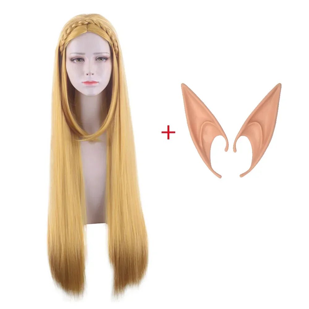 Парик и эльфийские уши, золотой, wig B and Ears