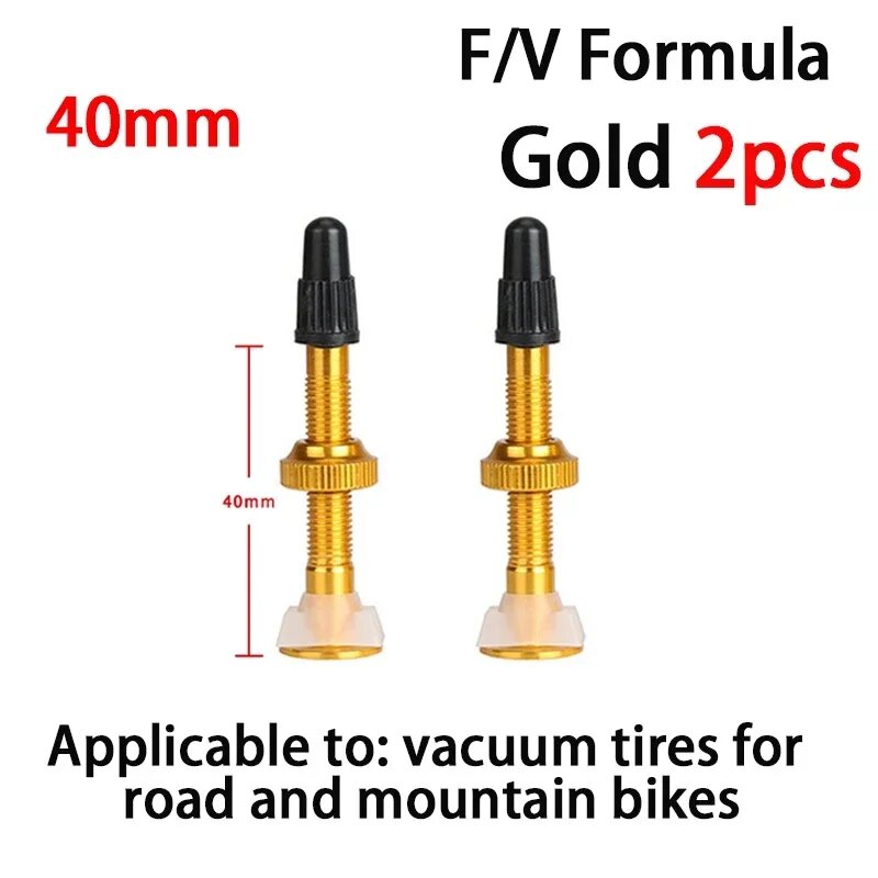 Deemount Велосипедные клапаны Преста 40/60 мм 2 шт. 40mm Gold 2pcs