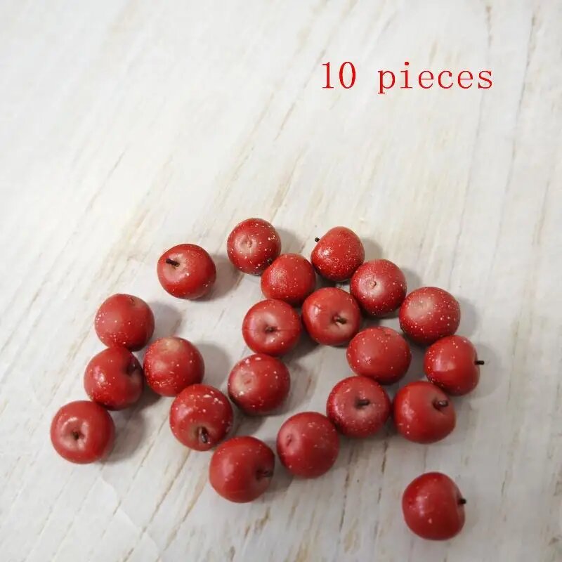 10 шт. Мини яблоки красные для кукол 1/12, A1