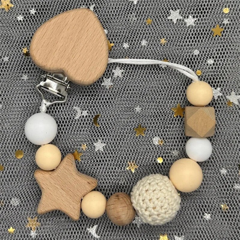 Персонализированный зажим для соски Customname Бежевый, custom name pacifier