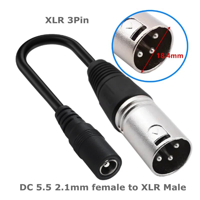 Переходник DC 5.5x2.1mm female to XLR Male