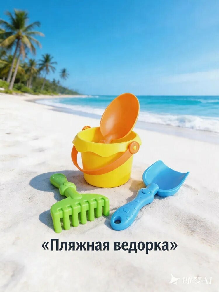 Подарок на День защиты детей: набор для песка и снега, ведро с лопатой, экологичный