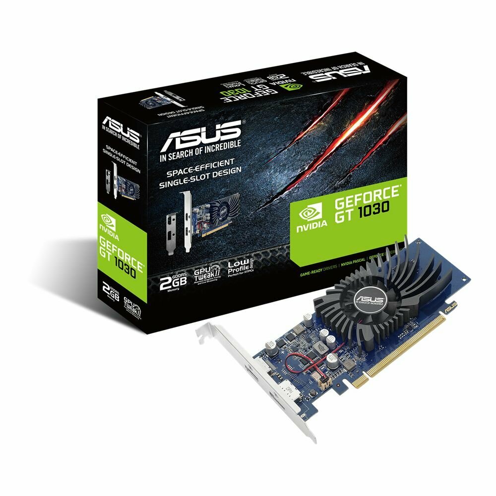 ASUS Видеокарта GeForce GT 1030 LP 2 ГБ (GT1030-2G-BRK)