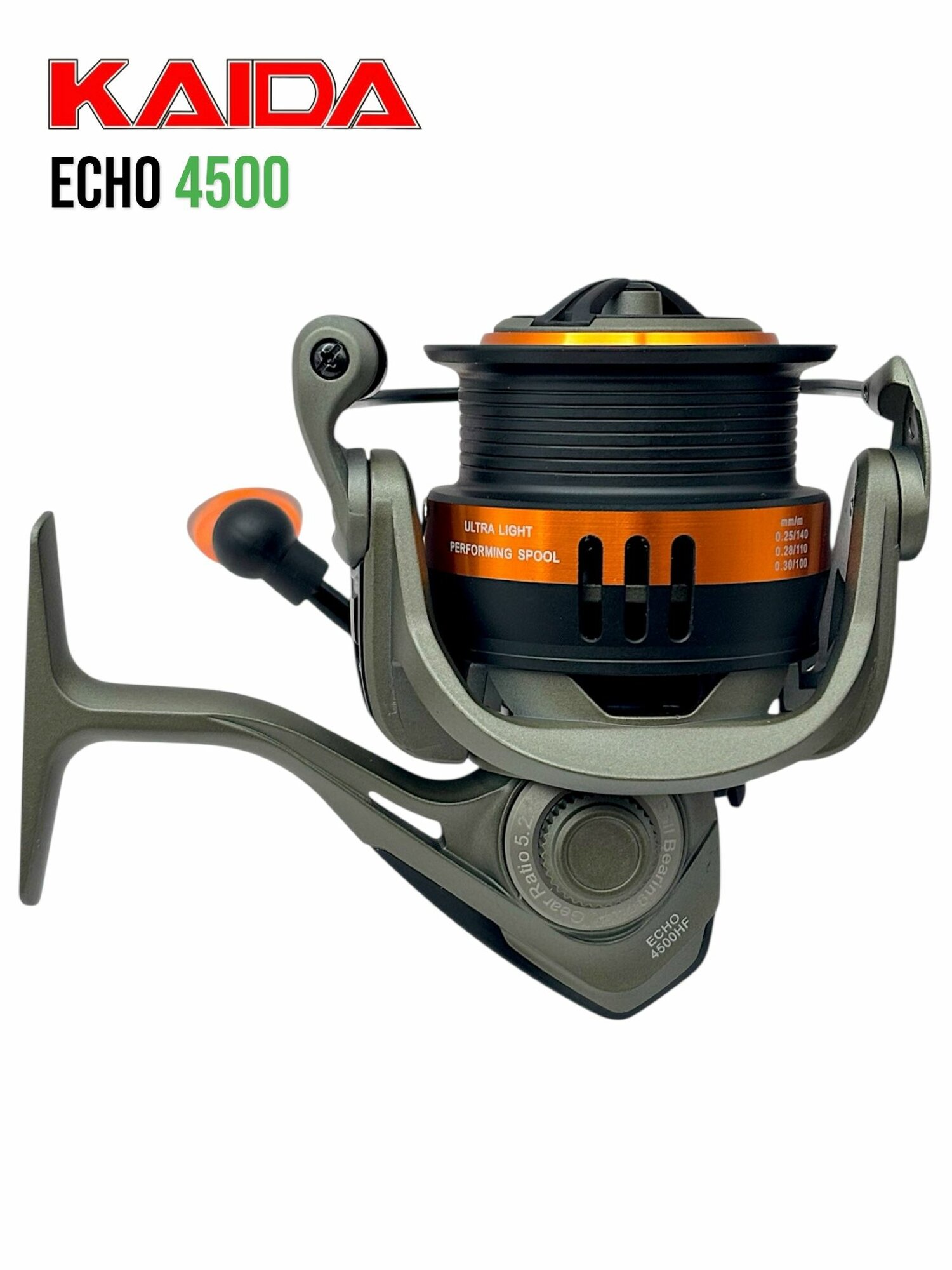Катушка фидерная Kaida ECHO 4500 HF 7+1 на донку, фидер, кайда эхо