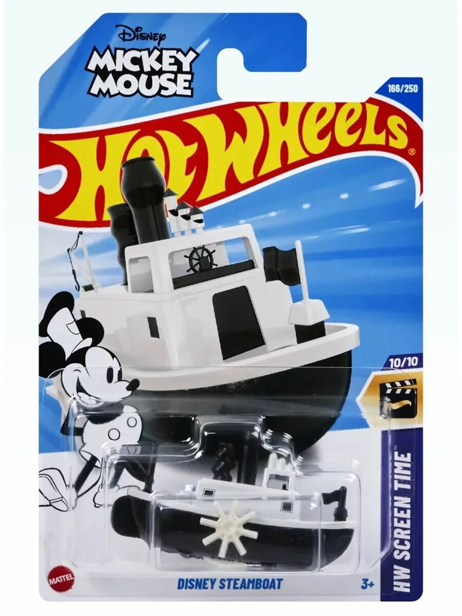HYY98 Hot Wheels машинка металлическая игрушка коллекционная масштабная модель Disney Steamboat Кейс 2025