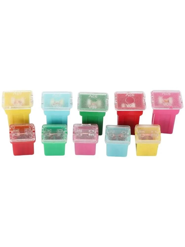 Набор Предохранителей Jcase 10pcs 20A 30A 40A 50A 60A Различной Высоты 2 80X1 60X1 00CM