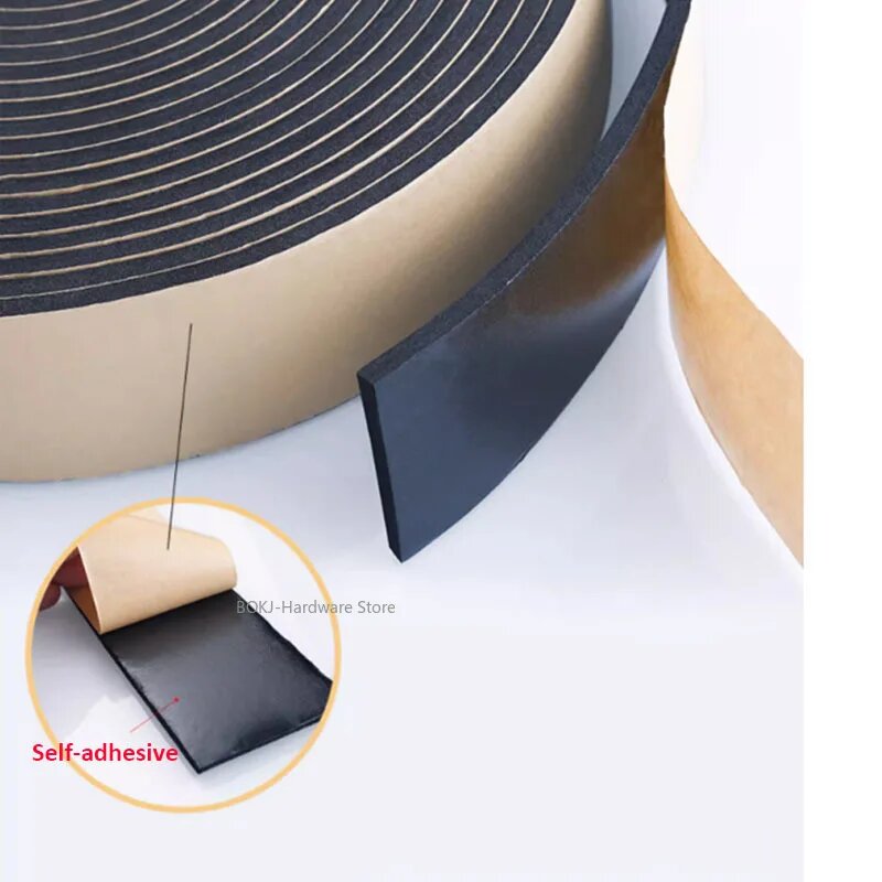 Уплотнительная лента EPDM черная 2x10 мм, 10M — фото 1