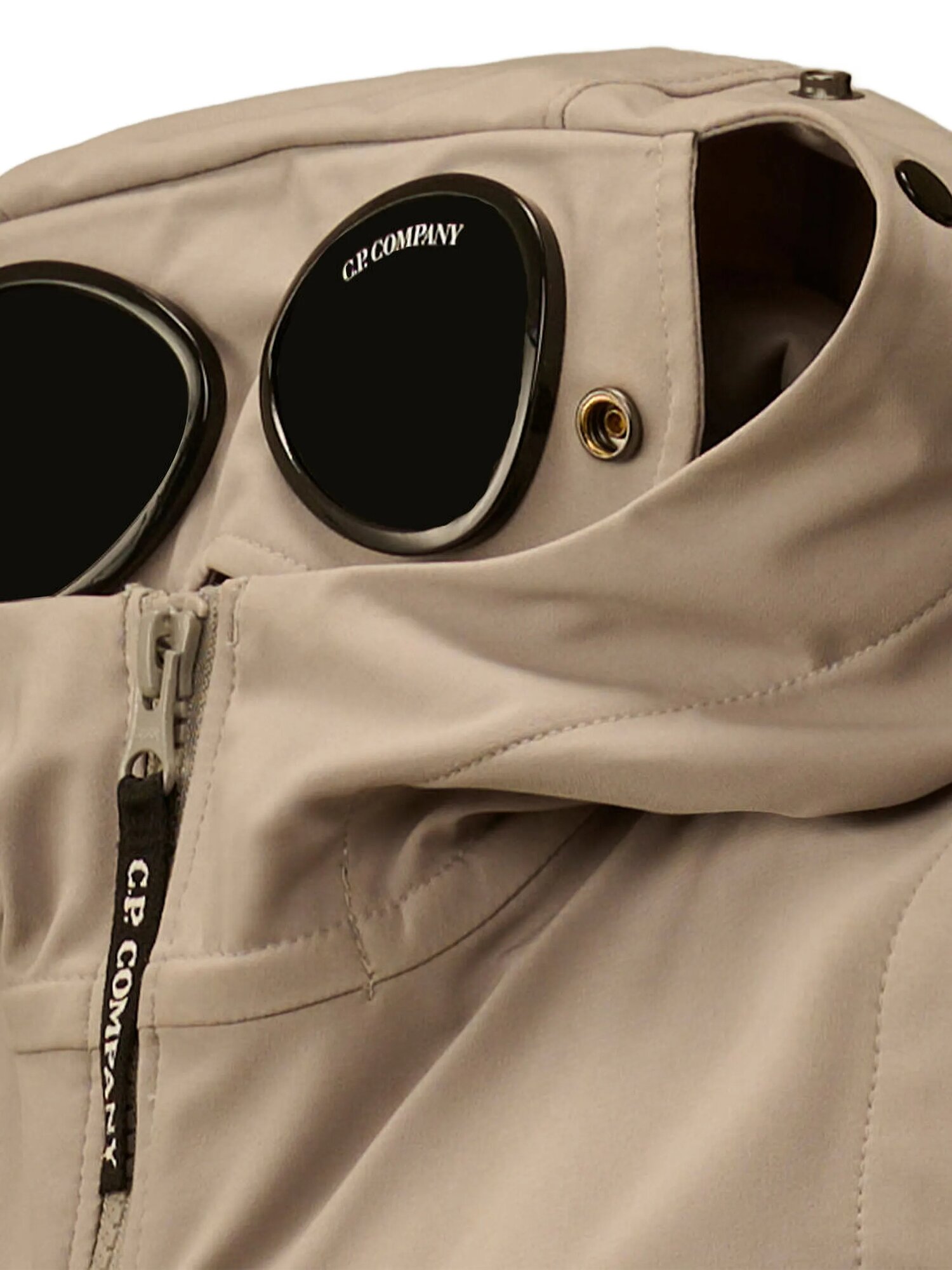 Куртка C.P. COMPANY Goggle-detail hooded jacket, размер 8 лет, бежевый цветы мелкие — фото 1