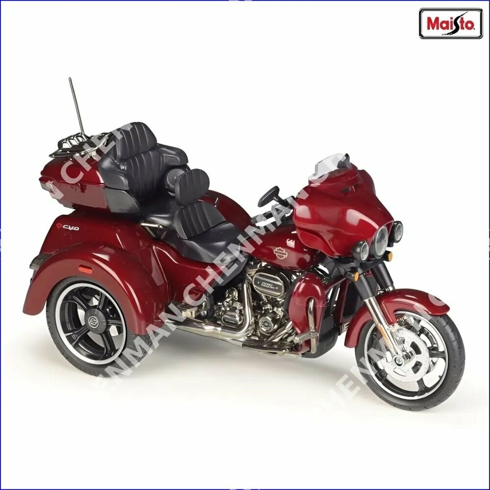 1: 12 Harley - Davidson 2021 CVO Модель трехпланерного мотоцикла