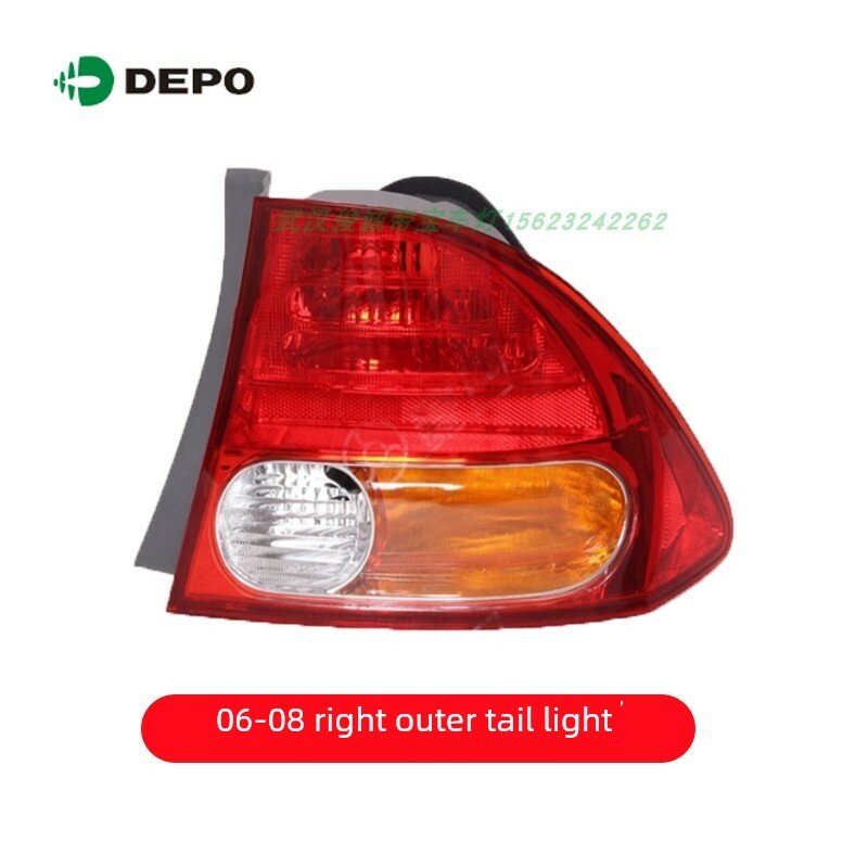 Honda Civic 2006-2008 Пассажирская Сторона Внешняя Задний Фонарь Сборка Замена, 1 Шт
