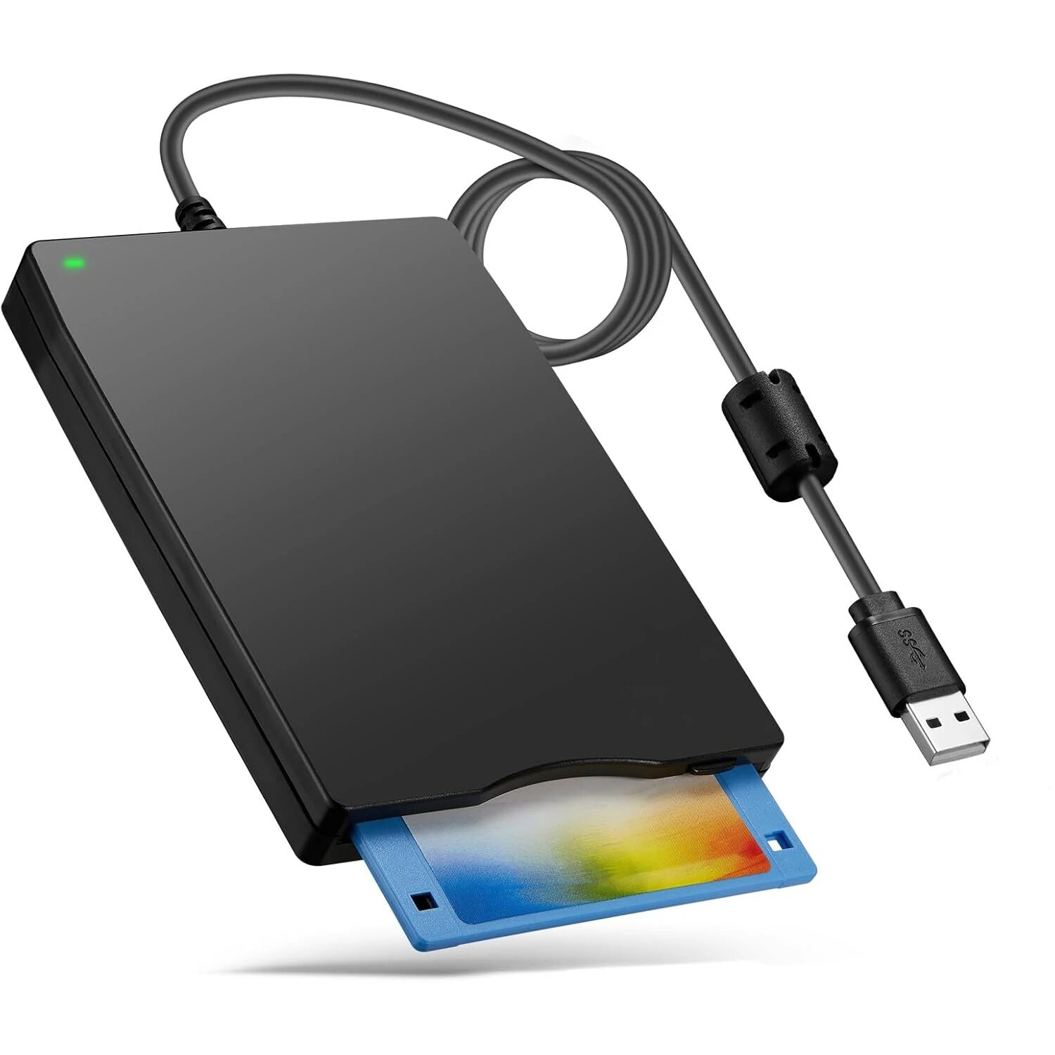 USB-флоппи-дисковод LJIAL 1,44 МБ, Внешний FDD 3,5 Дюйма, Портативный, Для Windows 11/10/8/7/XP/Vista, MacBook, USB-накопитель