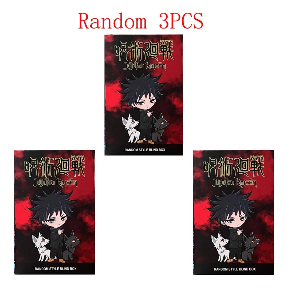 Фигурки аниме Jujutsu Kaisen Q-версия Bandai Черный, Random 3PCS