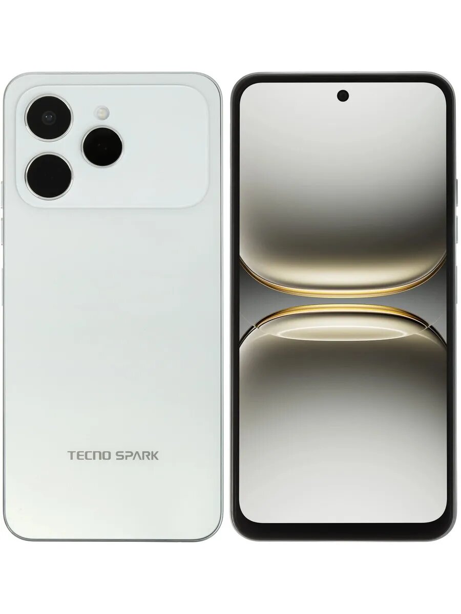 Смартфон Tecno Spark 40 8 ГБ/256 ГБ Белый Ростест, NFC, экран 6.67" IPS, камера 50 Мп — фото 1