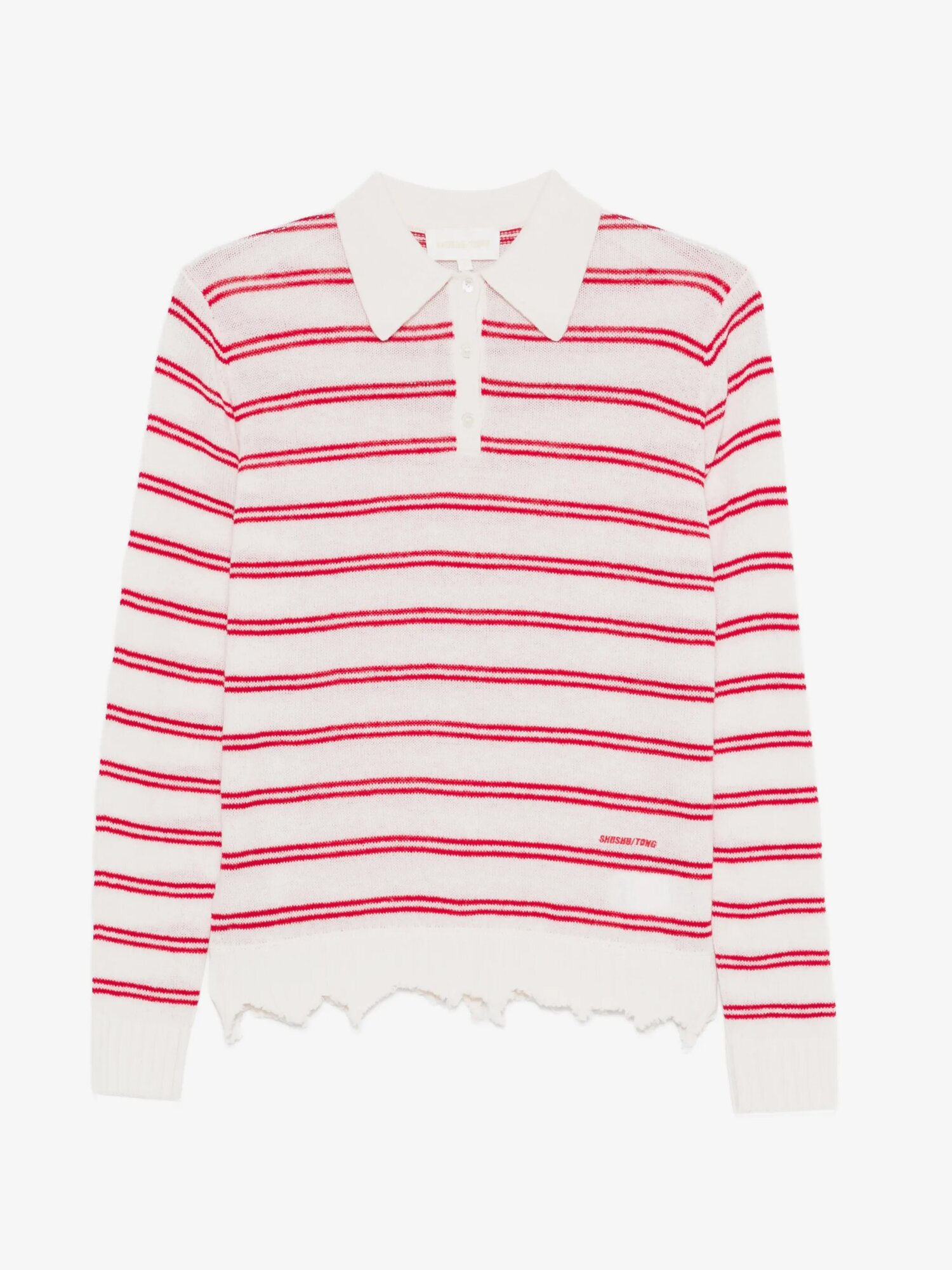 Топ Striped polo top